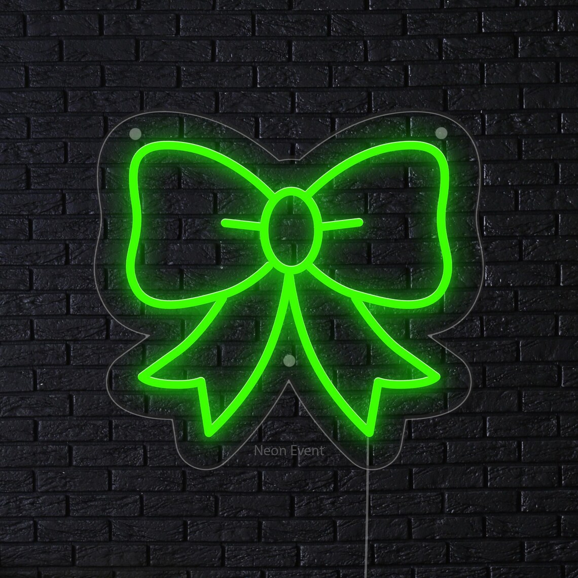 Bow Neon Sign, Cute Bow Sign, Сhristmas Bow for Your Home, New Year ...