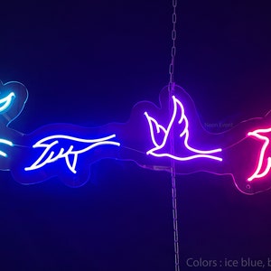 Birds Neon Sign - Bird Neon Sign, Flying Bird Sign, Wall Sign, Animal ...