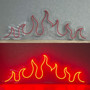 Fire Neon Sign - LED Neon Sign, Fire Neon Light, Hot Neon Sign ...