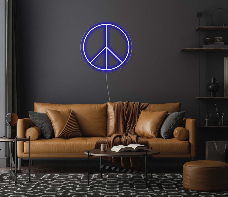 Peace Neon Sign Peace Icon LED Neon Sign Gift for Him Gift - Etsy