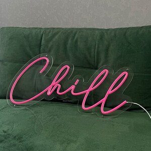 Chill Neon Sign - Chill Wall Sign, Relax Neon Sign, Beauty Salon Light ...