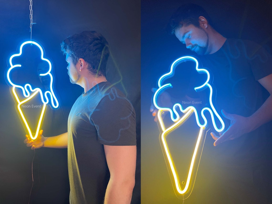 Ice Cream Neon Sign Neon Decoration for Cafes Home Neon - Etsy