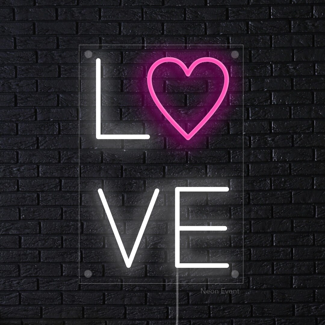 Love Neon Sign, Heart Neon Light, Love Neon Sign, Love Led Sign, Girl ...