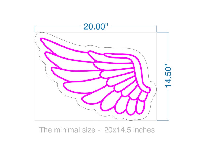 Аngel Wings Neon Sign Custom Angel Wings Neon Sign Wing - Etsy