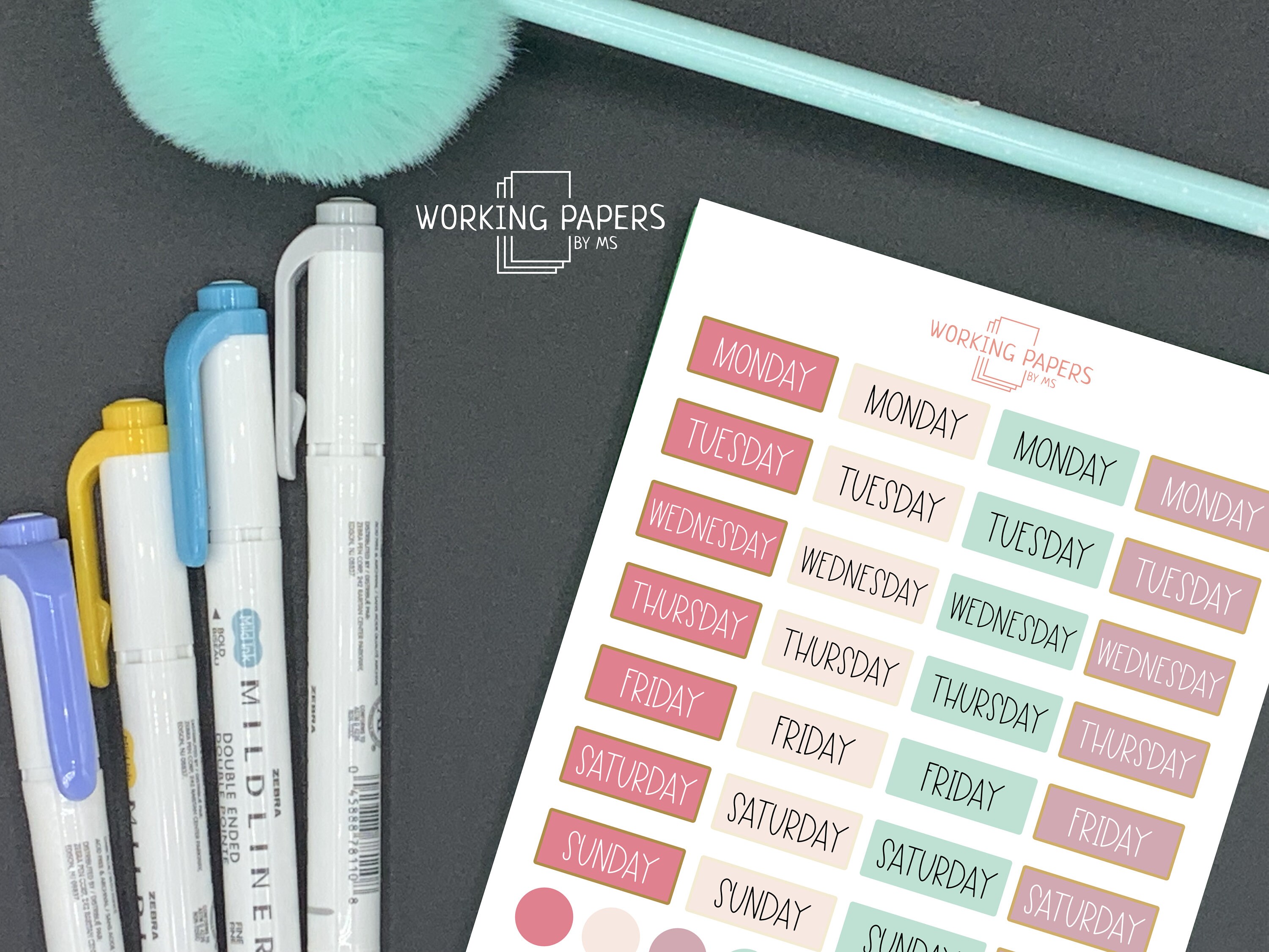 PRINTABLE Planner Stickers Sheet DOWNLOAD E Pretty Neutral Color ...