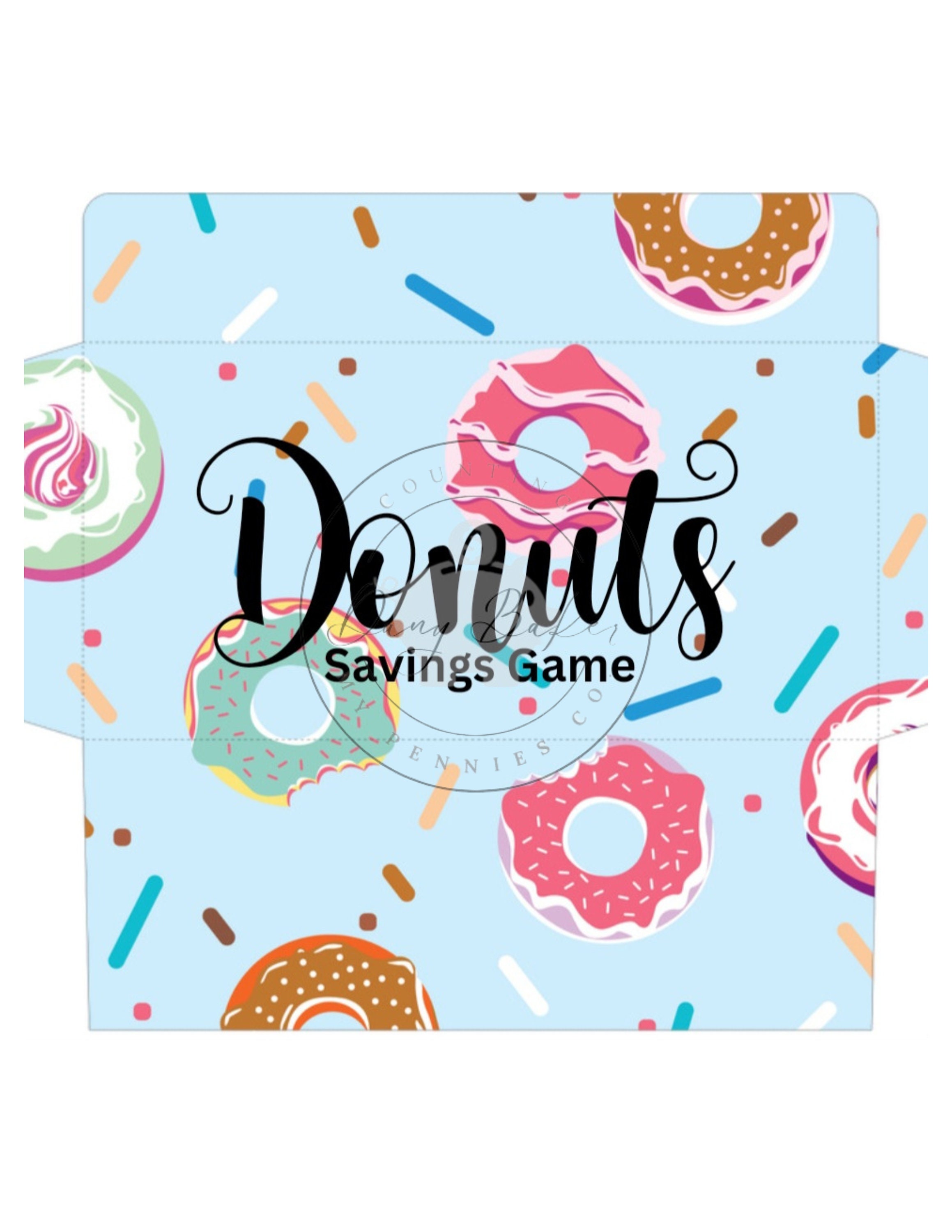 Donuts Savings Game, Savings Challenge, Cash Envelope, PDF File ...