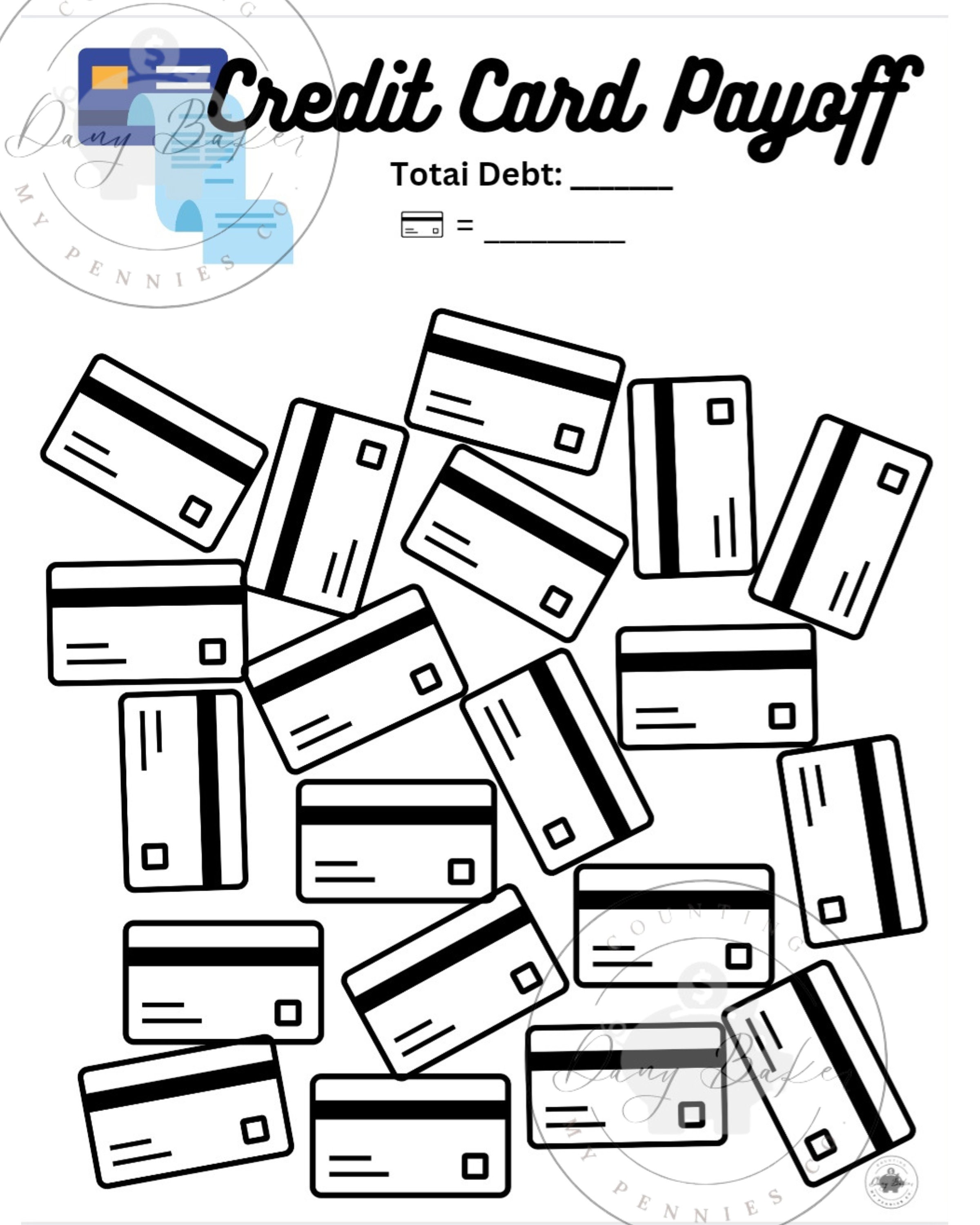 Credit Card Payoff, Cash Envelope, Instant Download, PDF - Etsy