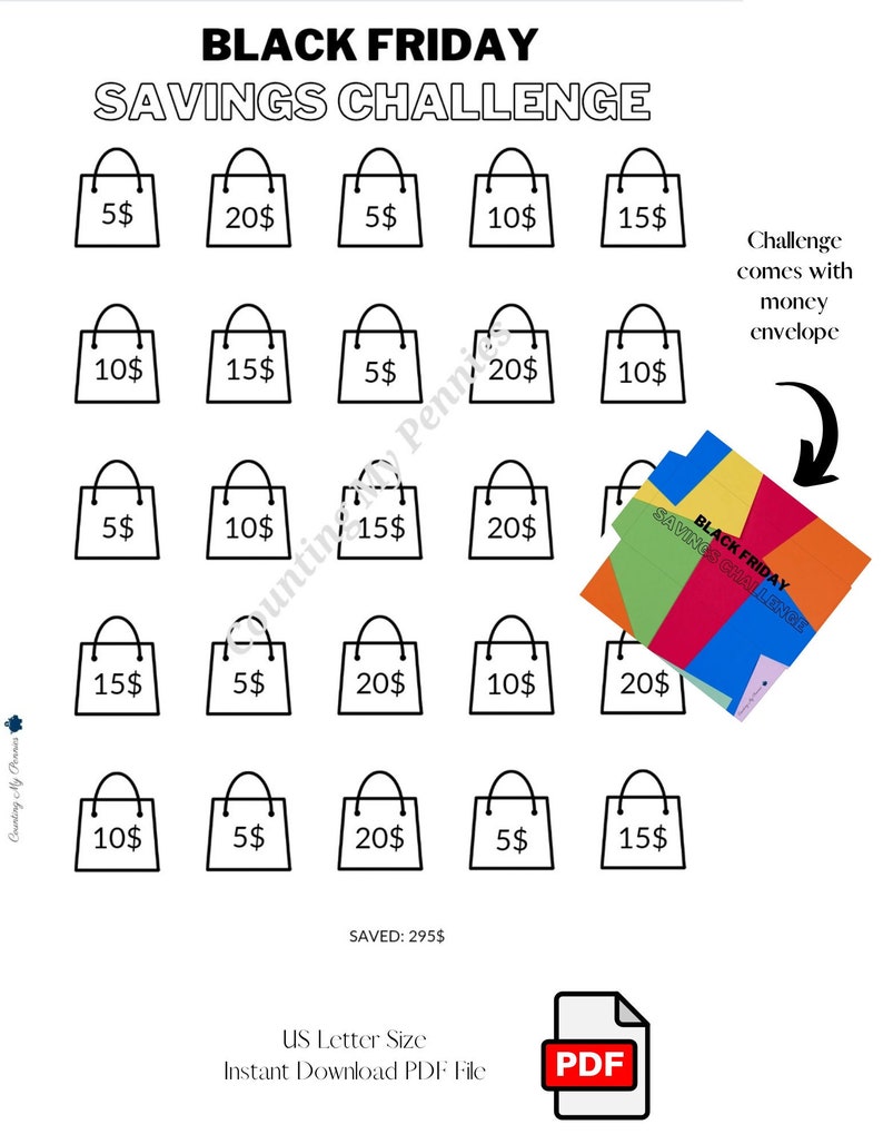 Black Friday Savings Challenge With Cash Envelope, Counting My Pennies ...
