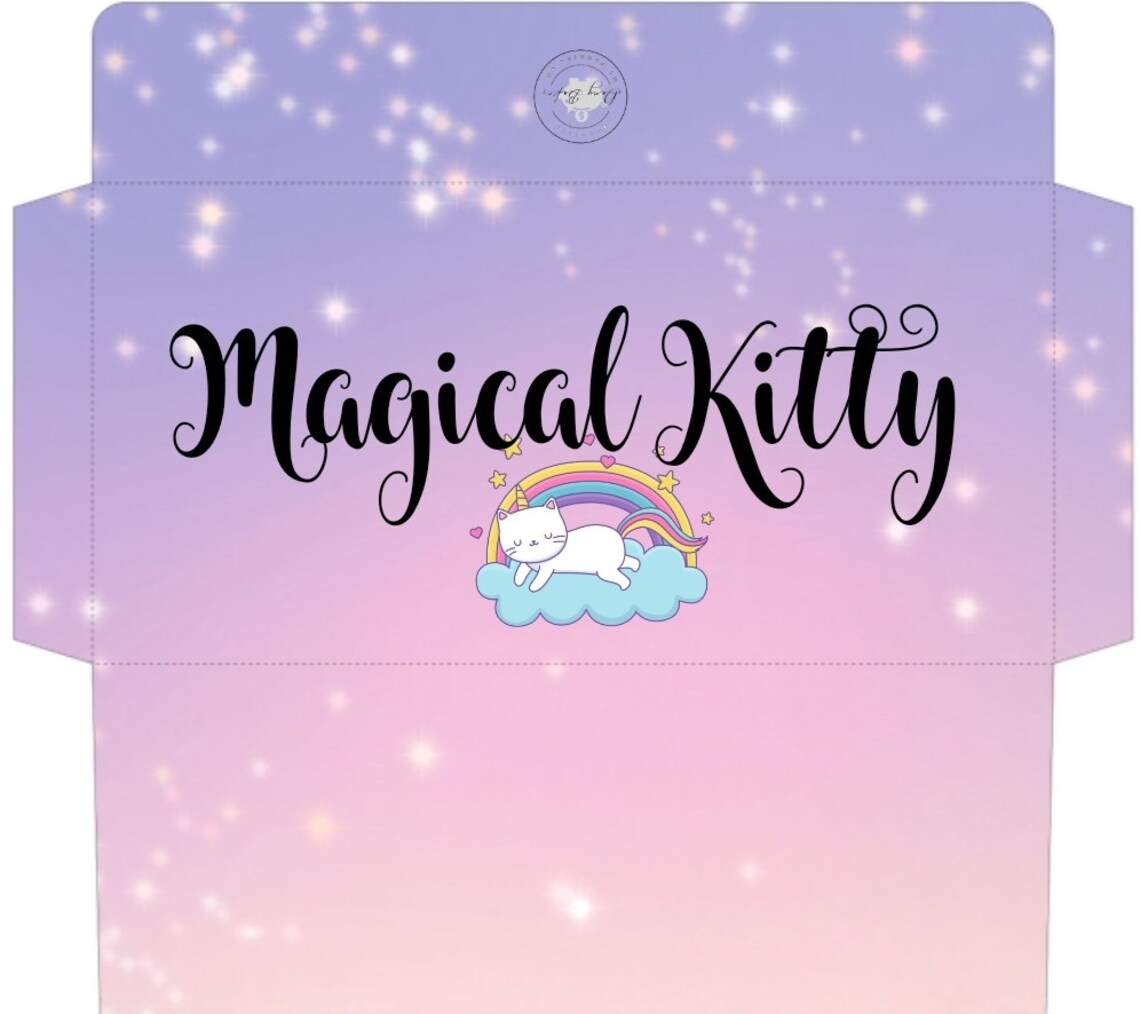 Magical Kitty Savings Game, Cash Envelope, Instant Download, Digital ...