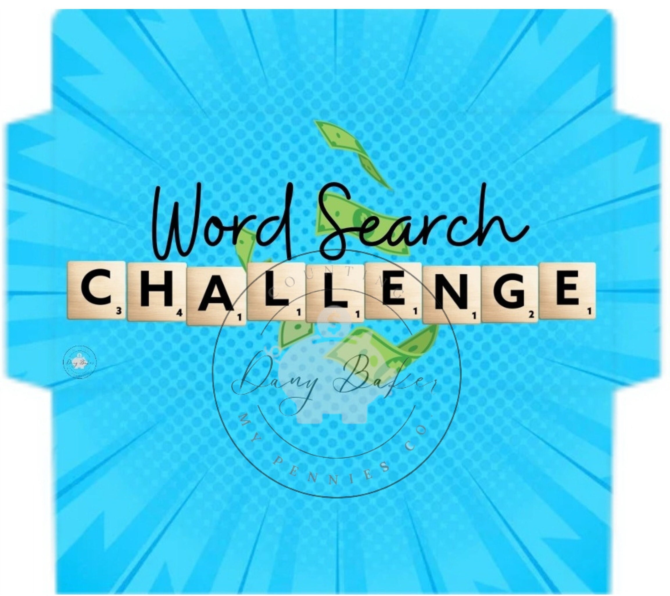 Word Search Savings Challenge, Digital Download, Cash Envelope, PDF - Etsy