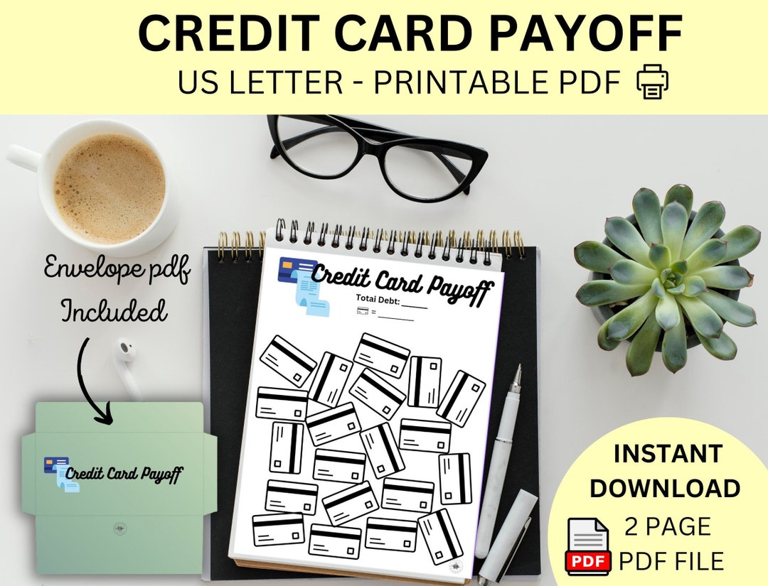 Credit Card Payoff, Cash Envelope, Instant Download, PDF - Etsy