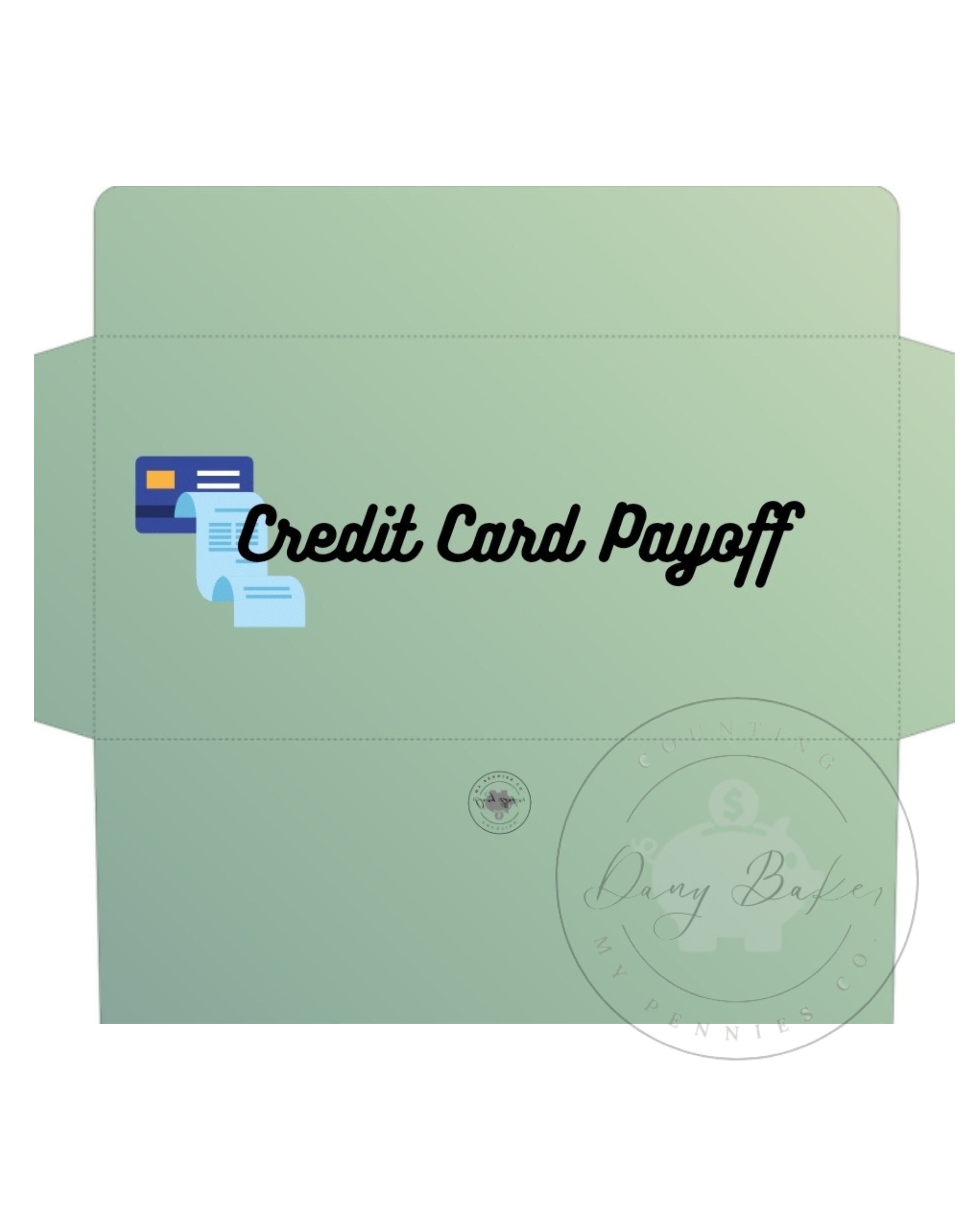 Credit Card Payoff, Cash Envelope, Instant Download, PDF - Etsy