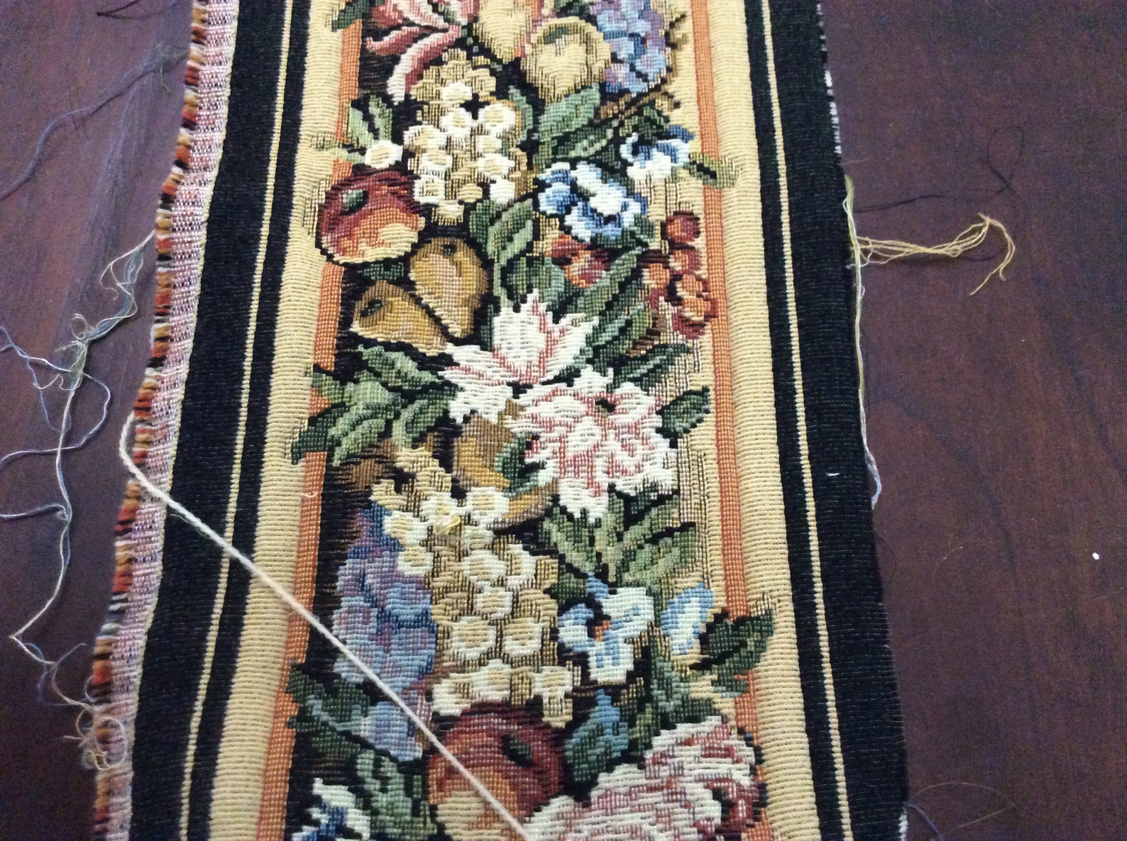 Vintage Gobelin jacquard border woven in Belgium | Etsy