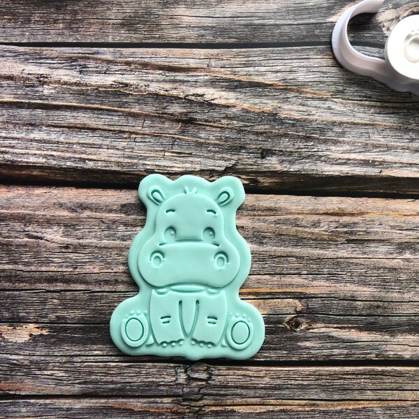 Hippo Stamp - Etsy