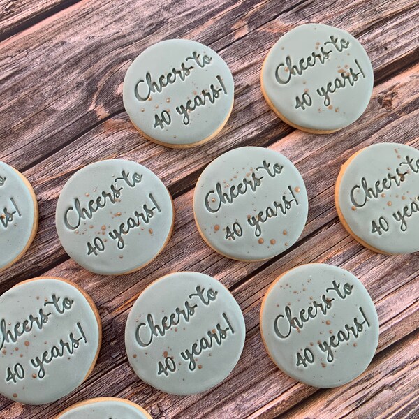 Happy Birthday 40th Cookies - Etsy