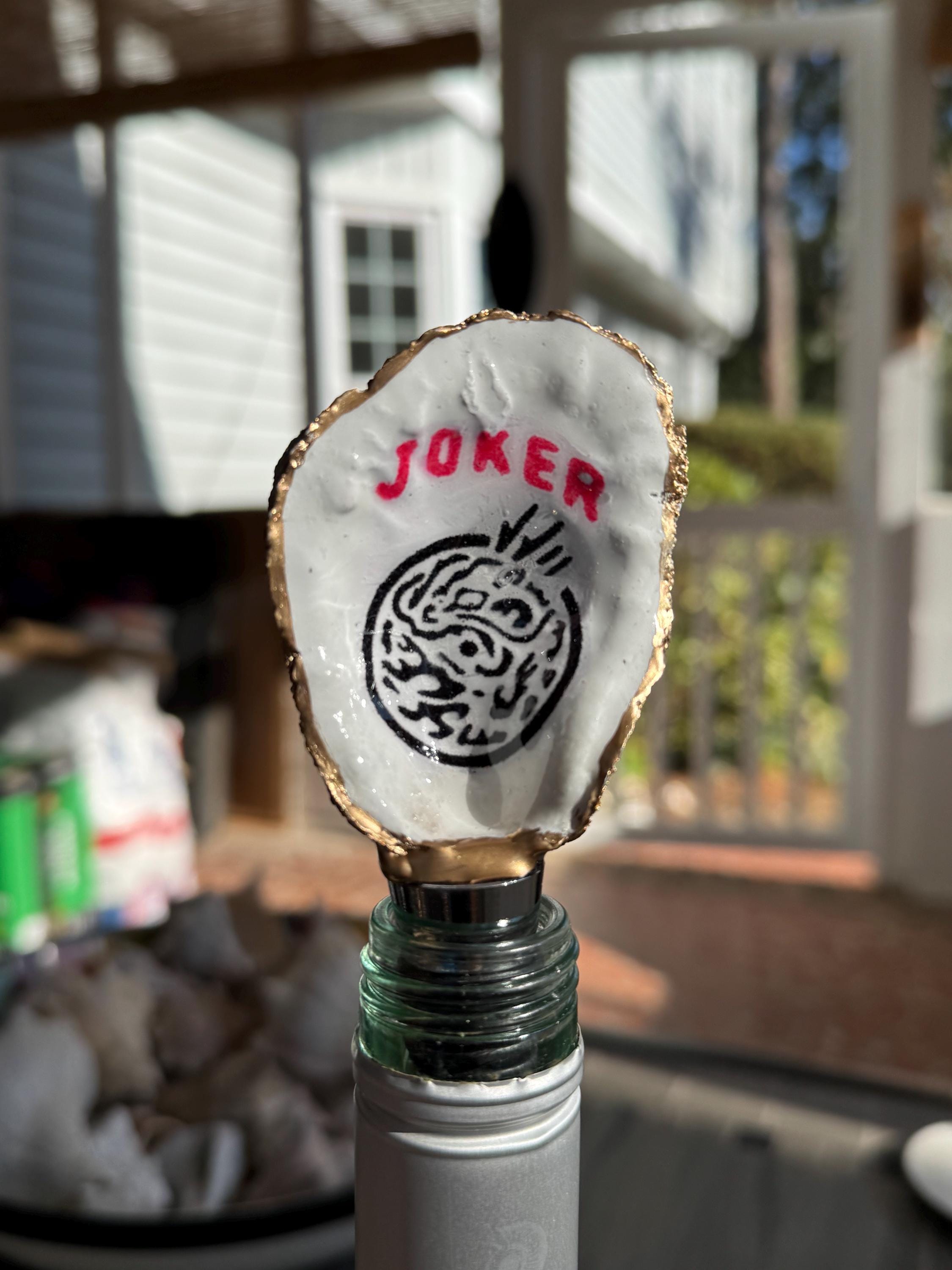 Mahjong Inspired “joker” Oyster Shell Wine Stopper – Handcrafted ...