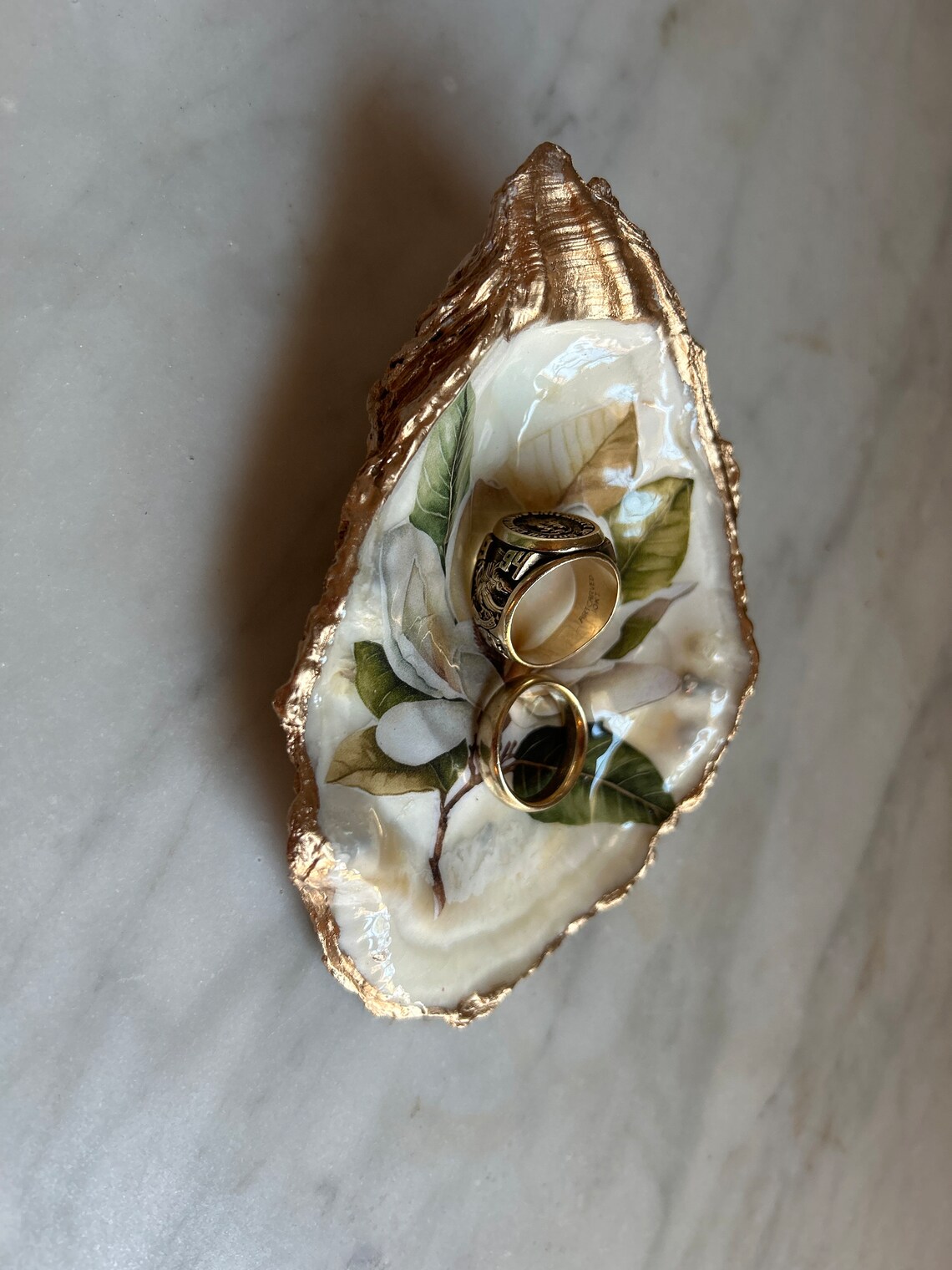 Magnolia Oyster Trinket Dish-magnolia - Etsy