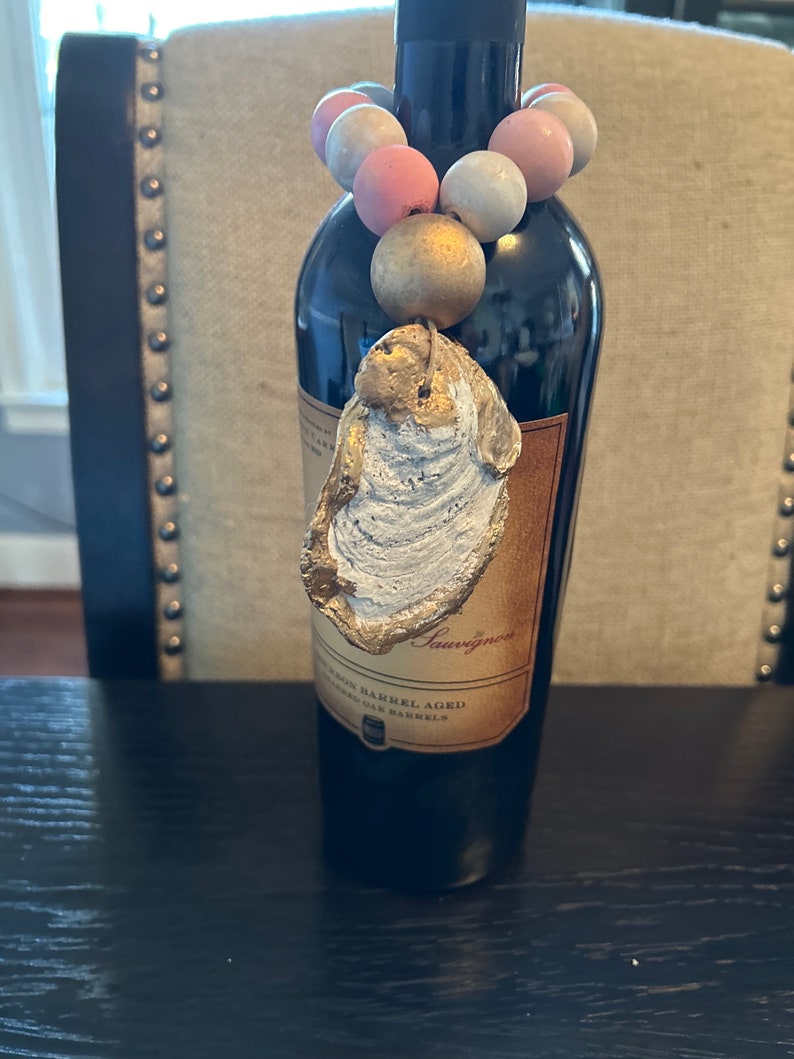 Oyster Shell Wine Charm - Etsy