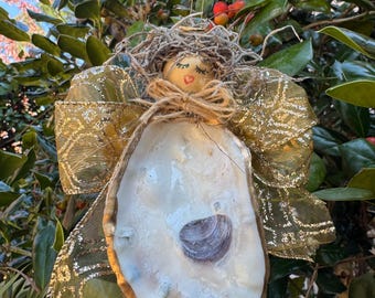Oyster Shell Angel Decoration - Etsy