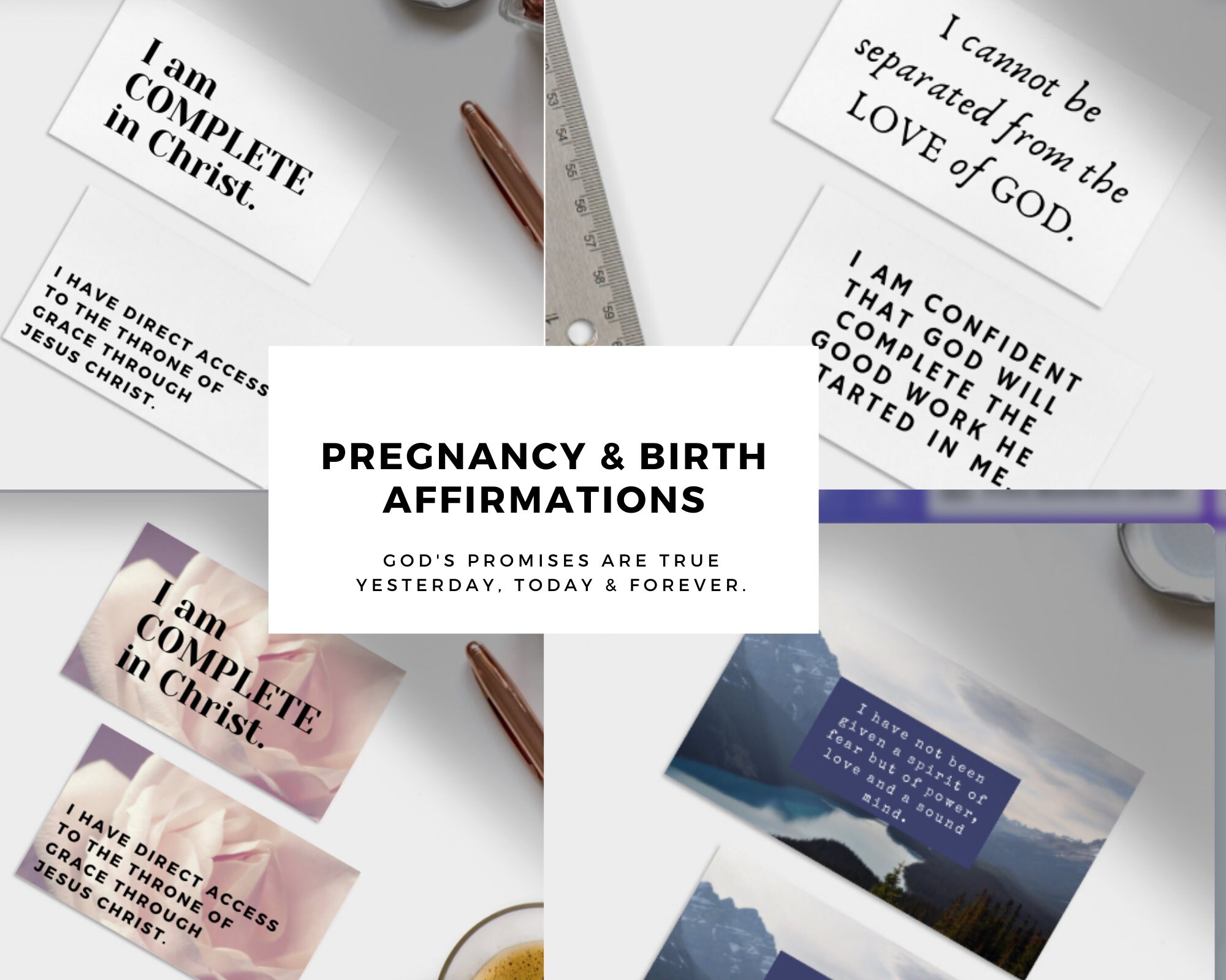 Positive Birth Affirmations, Midwife Gift,christian Pregnancy ...