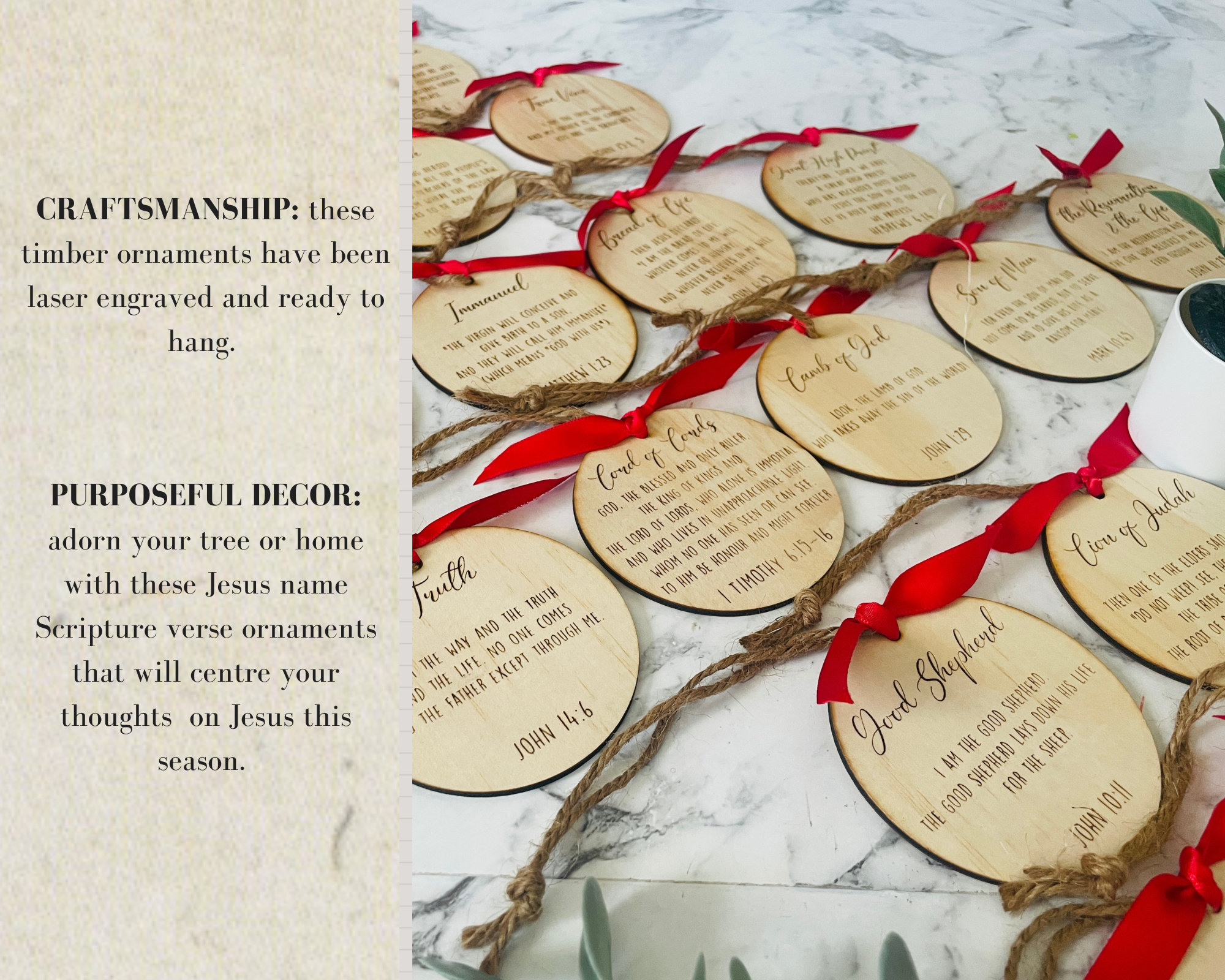 Jesus Names Christmas Ornaments, His Name Shall Be Called, Names of ...