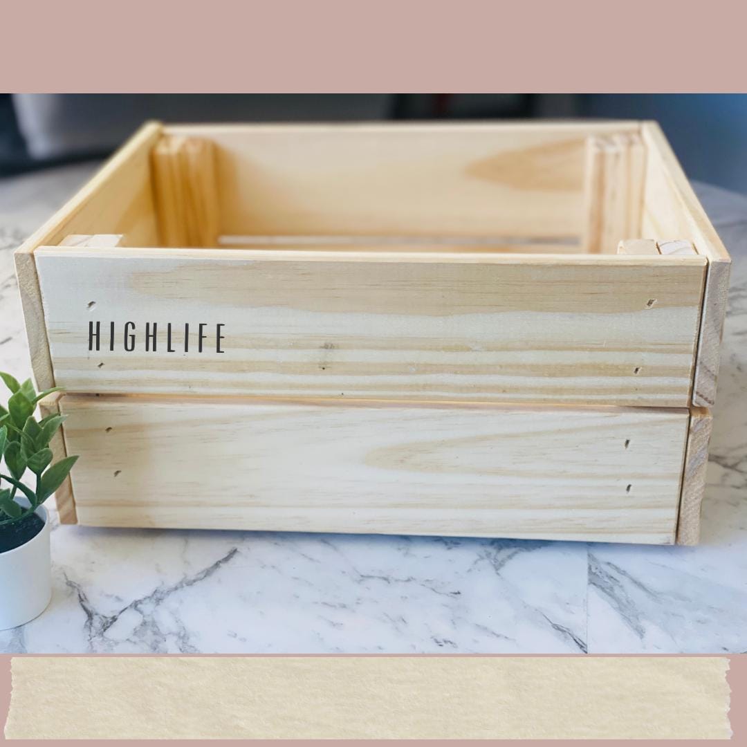 Personalised Crate, Custom Wooden Crate, Custom Logo Crate - Etsy