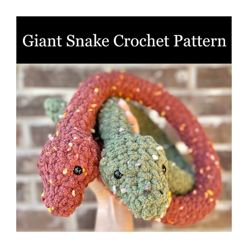 Giant Crochet Snake Pattern - Etsy