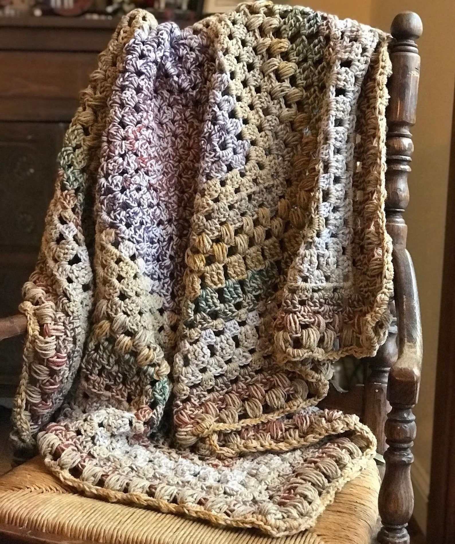 Fancy Granny Square Afghan Crochet Pattern, Granny Square Crochet ...