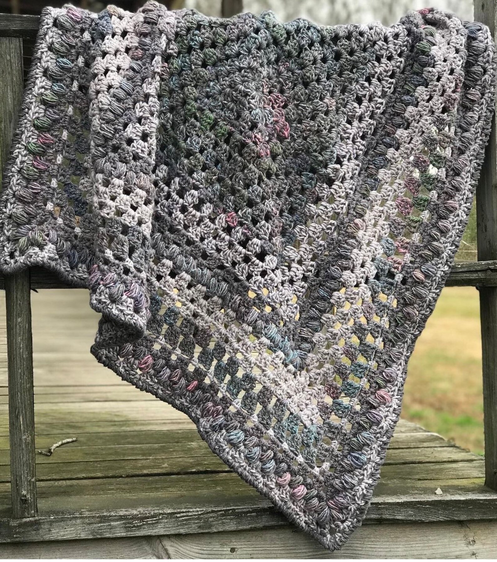 Fancy Granny Square Afghan Crochet Pattern, Granny Square Crochet ...