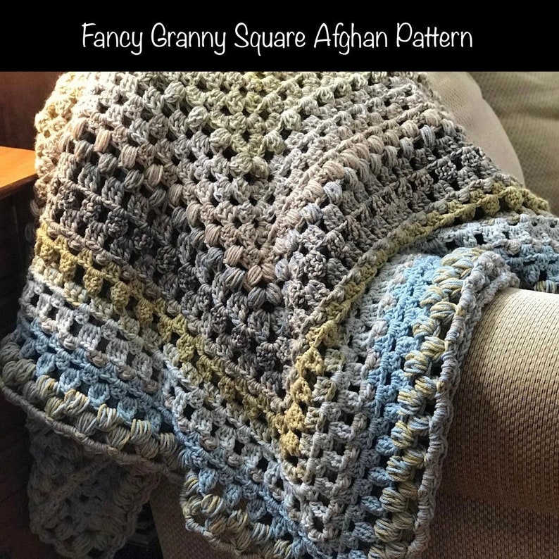 Fancy Granny Square Afghan Crochet Pattern Granny Square - Etsy