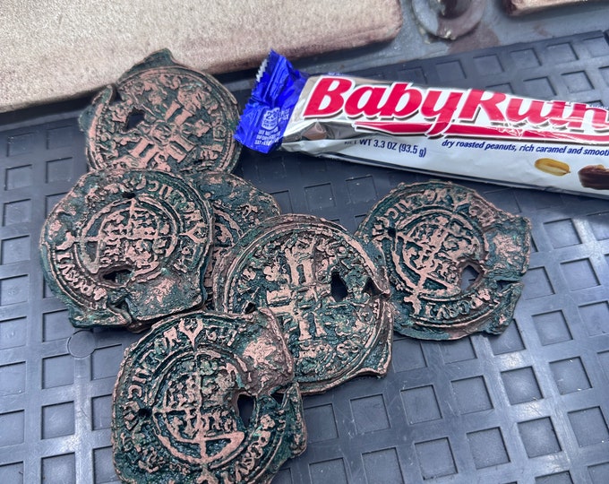 Goonies Movie Treasure Coin Replica Prop, Aged Spanish Doubloon ...