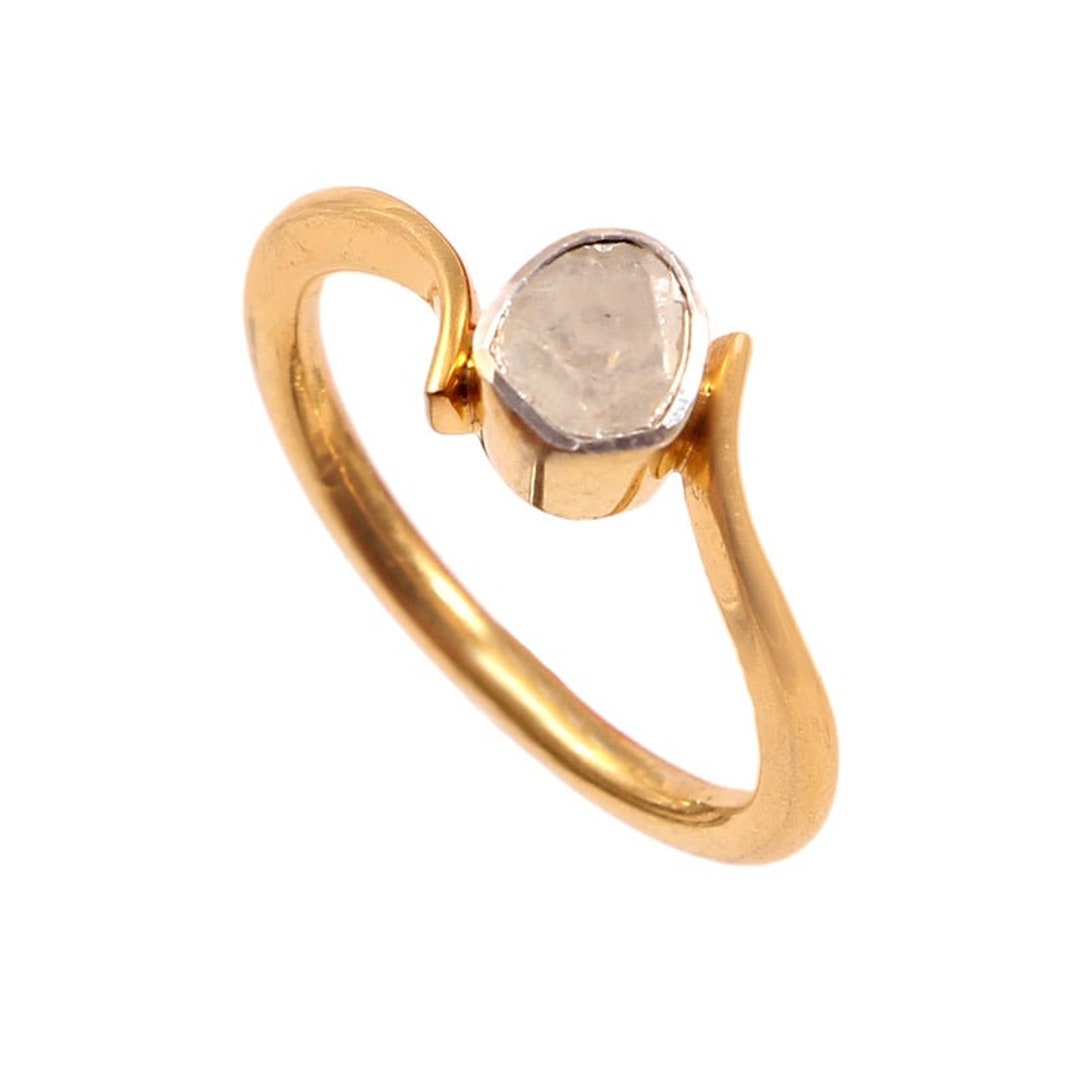 Slice Polki Diamond Ring Cocktail Polki Ring Rose Cut Polki - Etsy