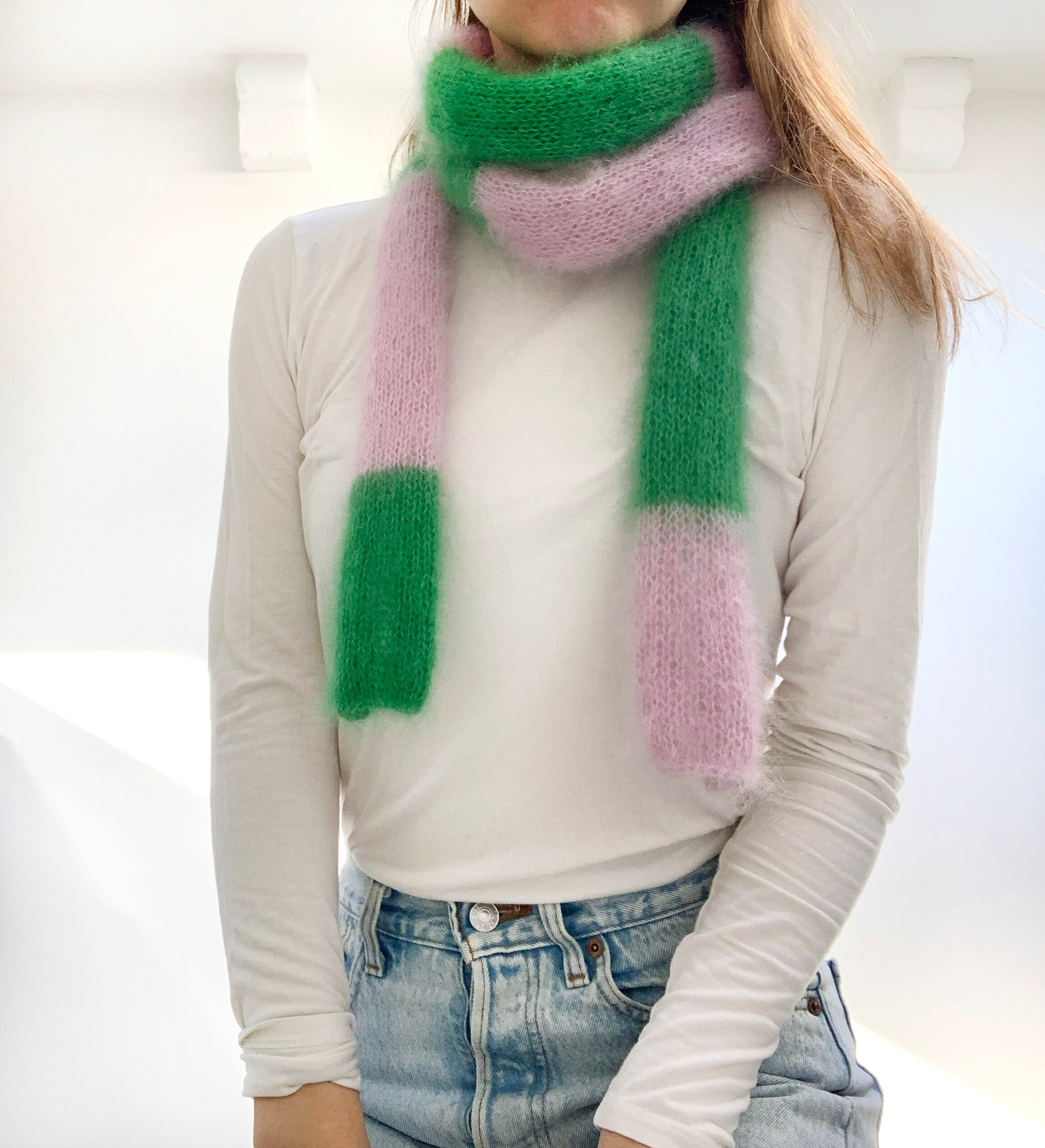 Fluffy Brushed Mohair Scarf - Etsy