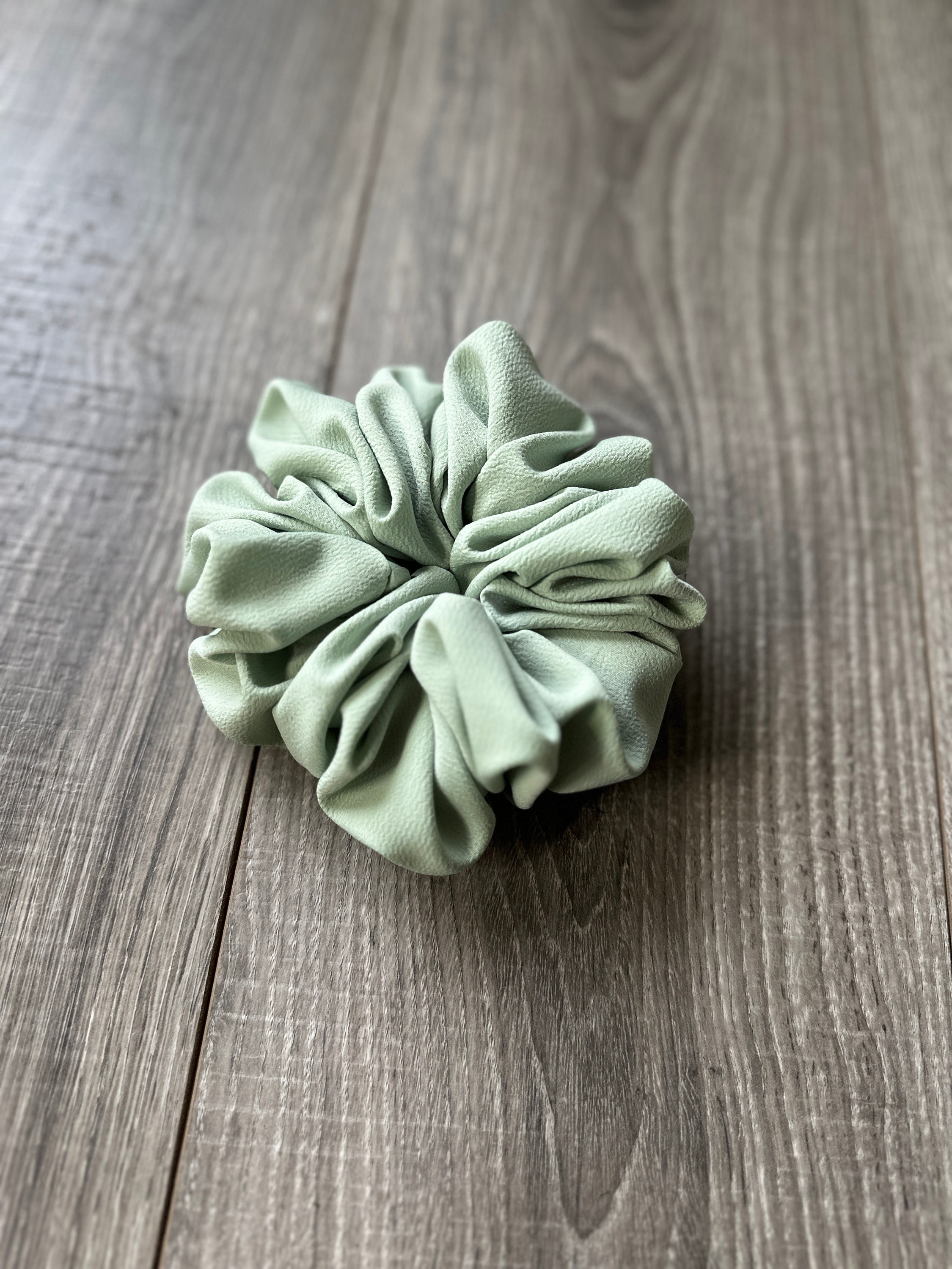 Sage Green Cottagecore Coquette Boho Oversized Jumbo XL Satin Scrunchie ...