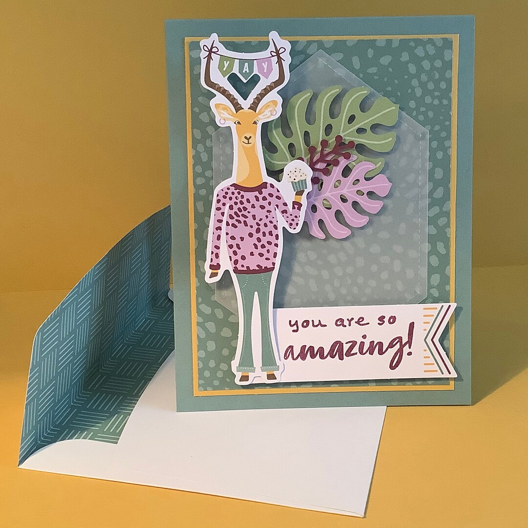Amazing Antelope Kid's Birthday Card - Etsy