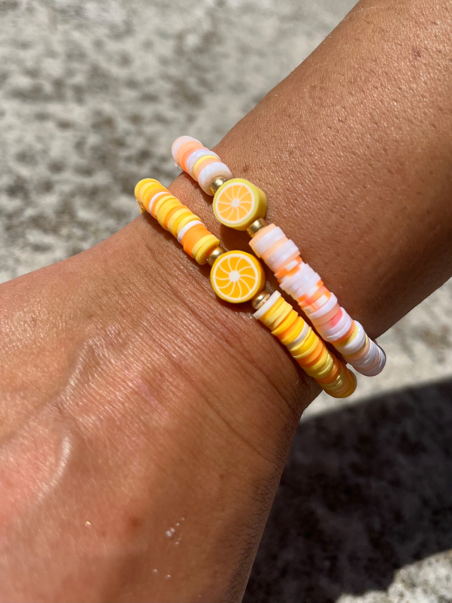 FRUIT BASKET 5 Preppy Fruit Aesthetic Heishi Clay Bead Bracelets - Etsy