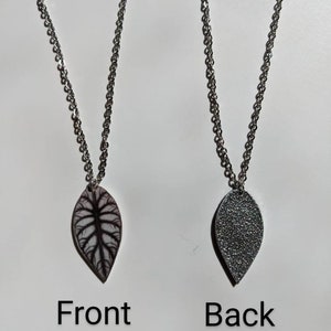 Plant Leaf Necklace/ Realistic Botanical Necklace / Plant Lover's Gift ...