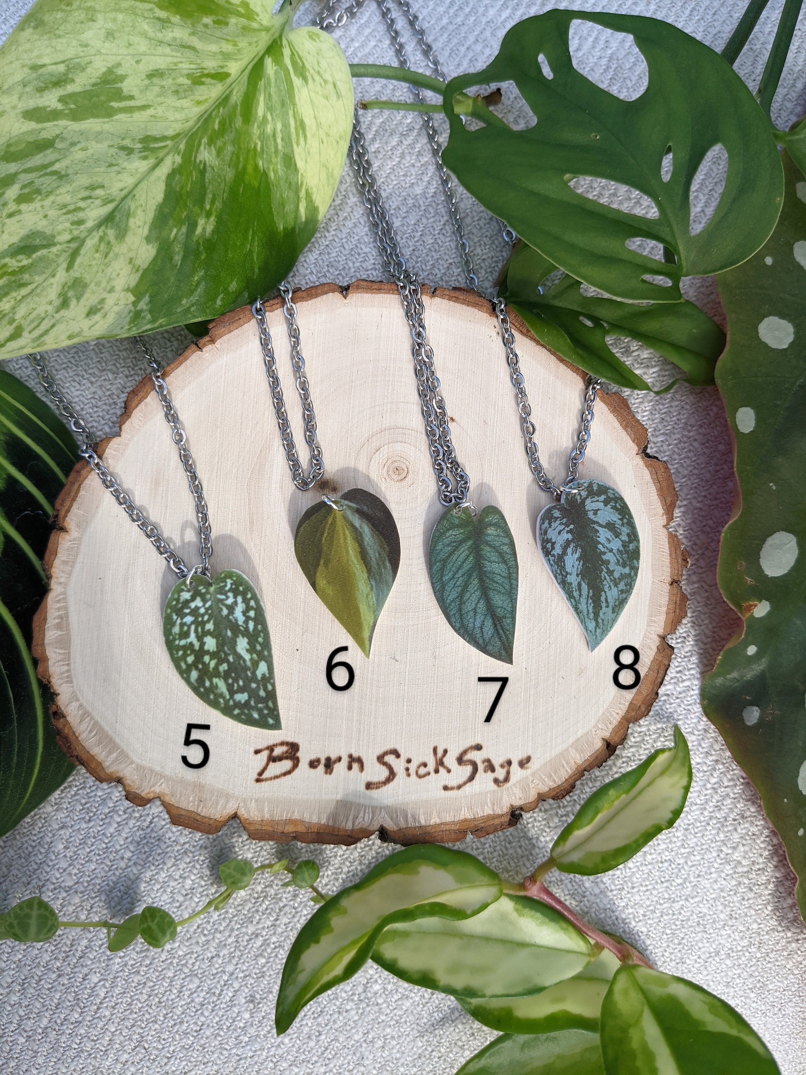 Plant Leaf Necklace/ Realistic Botanical Necklace / Plant - Etsy