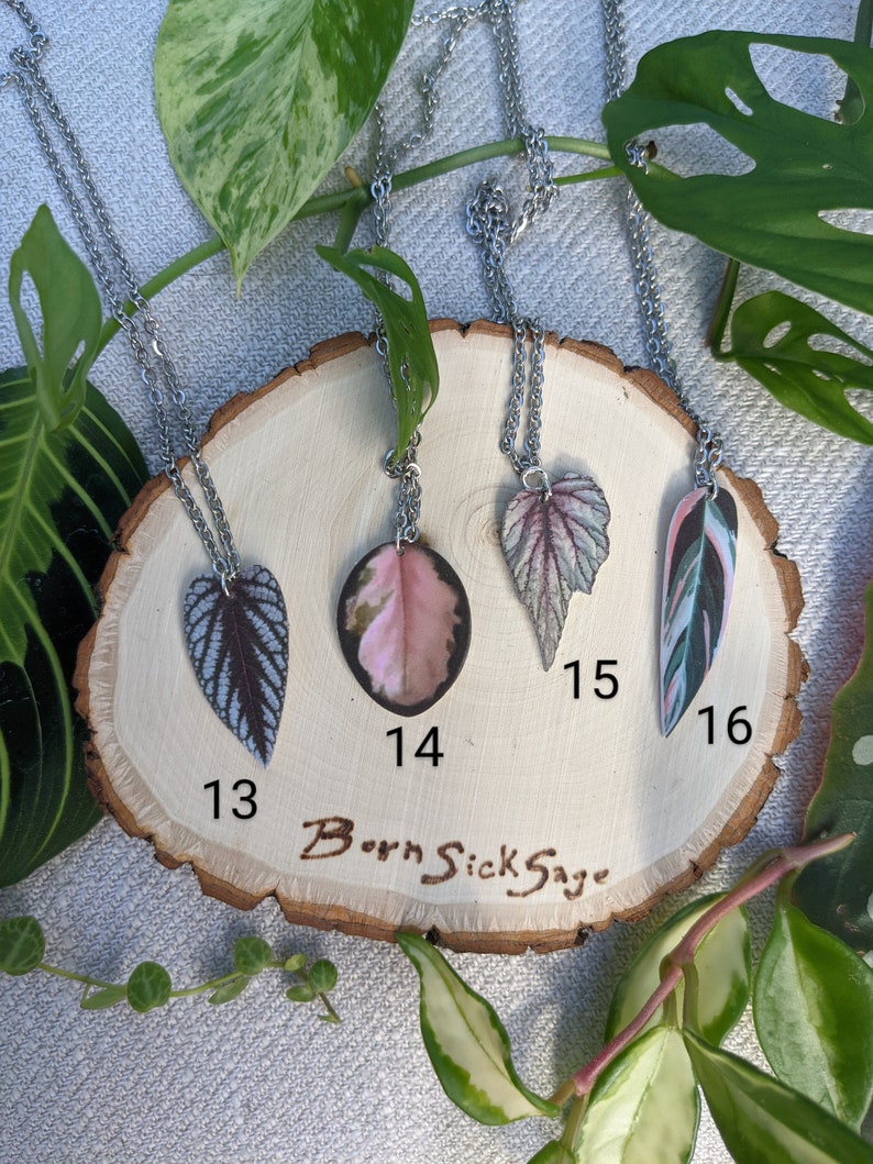 Plant Leaf Necklace/ Realistic Botanical Necklace / Plant - Etsy