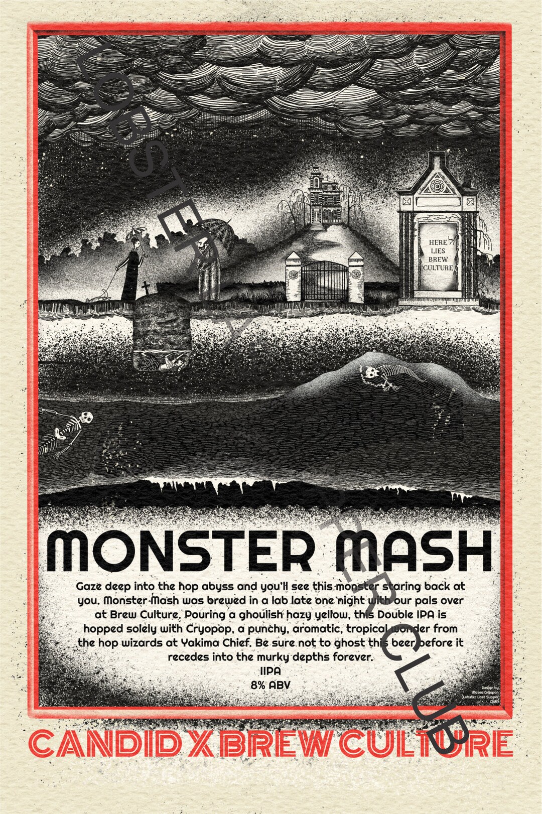 Monster Mash 12x18 Poster Gothic/black and White/ Edward Gorey ...