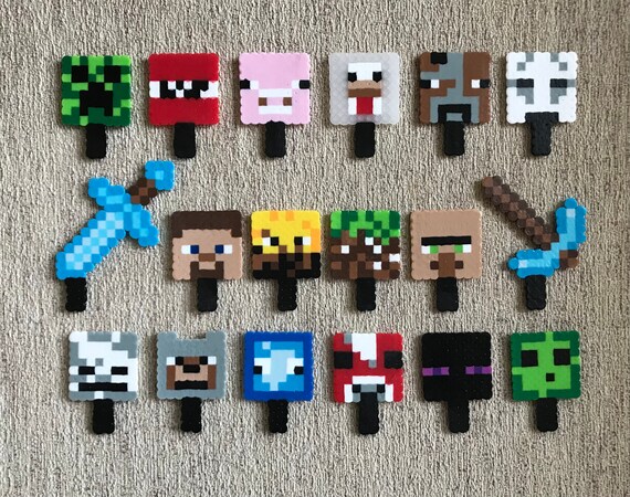 Perler Minecraft Cake