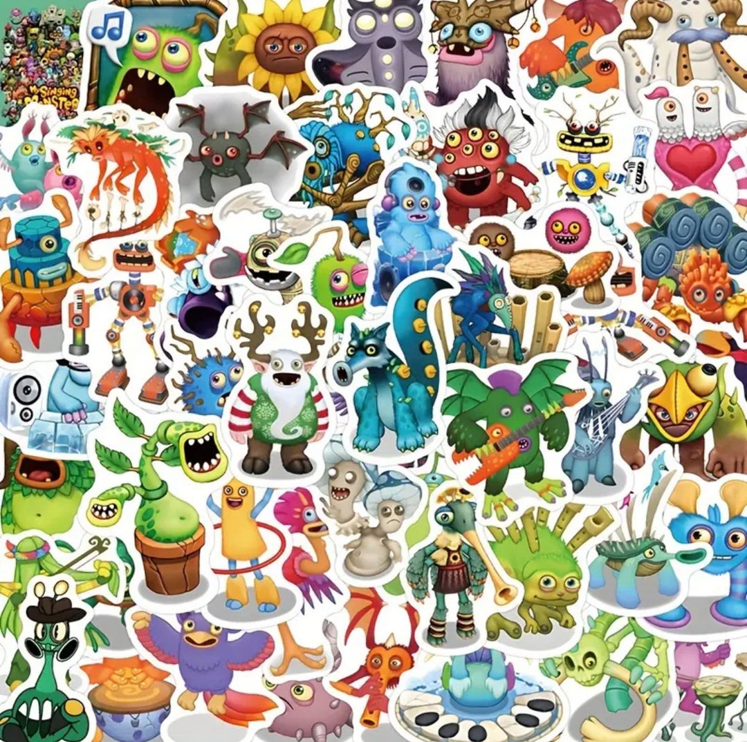 50pcs My Singing Monsters Stickers Inspired / MSM Singing Monster Game ...