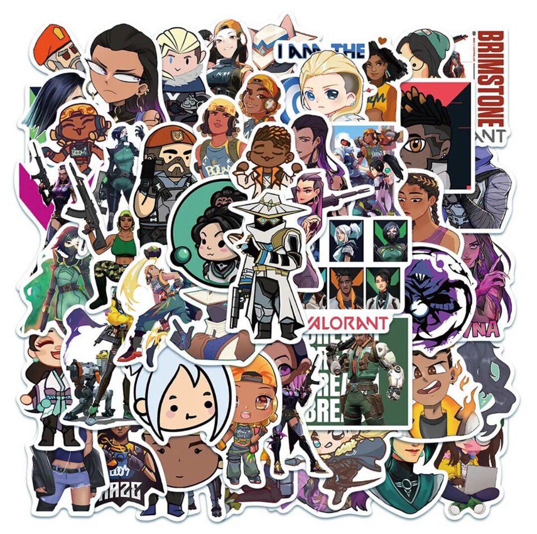 50pcs Valorant Agent Stickers Sticker Decals Decal VAL Game Inspired ...