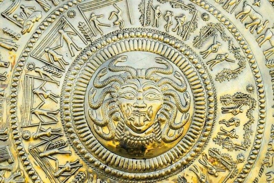 Brass Greek Shield | Handmade Metal Hoplon for LARP & Cosplay ...