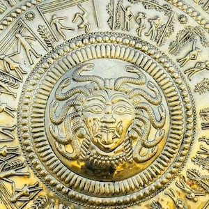 Brass Greek Shield | Handmade Metal Hoplon for LARP & Cosplay ...