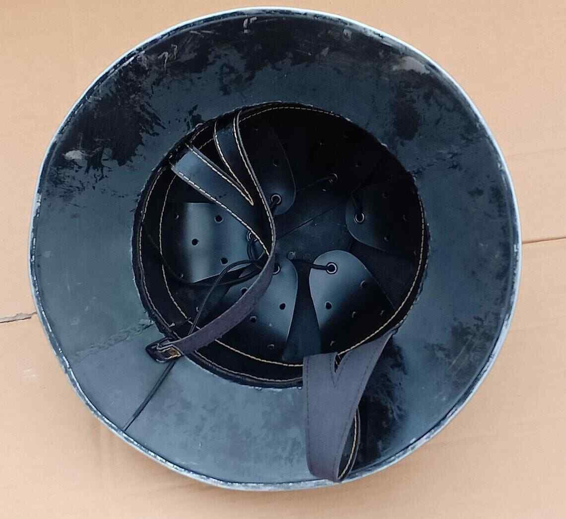 Kettle Hat Armor Helmet,larp SCA Helmet in Steel With Leather Liner ...