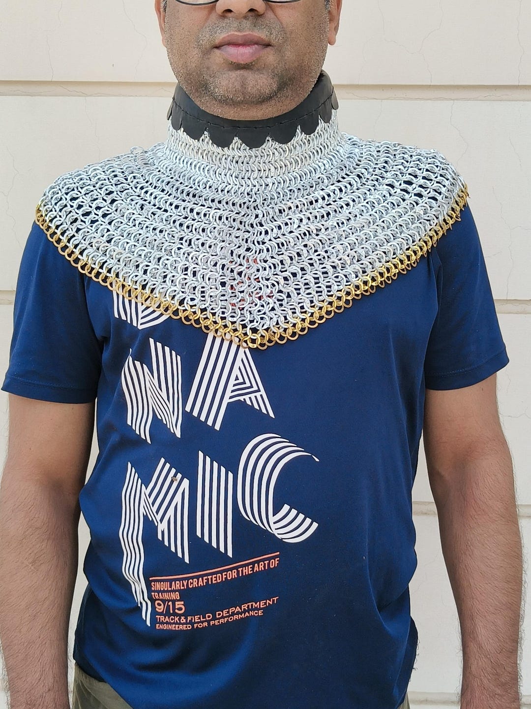 Viking Gorget – Flat Riveted Aluminum Neck Armor With Brass Edges ...