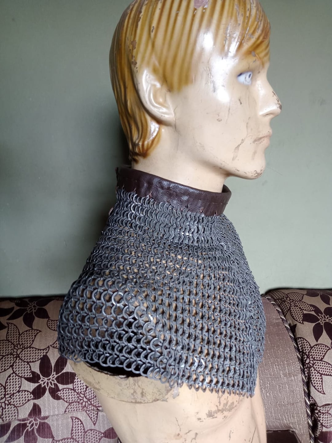 Chainmail Gorget,chainmail Collar,chainmail Aventail,neck Chainmail ...