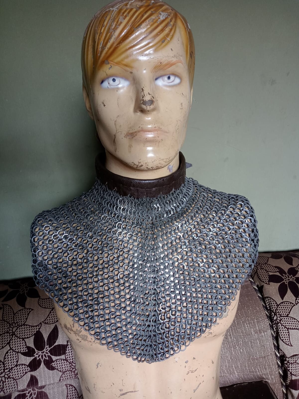Chainmail Gorget,chainmail Collar,chainmail Aventail,neck Chainmail,neck Armour,8mm Flat With ...