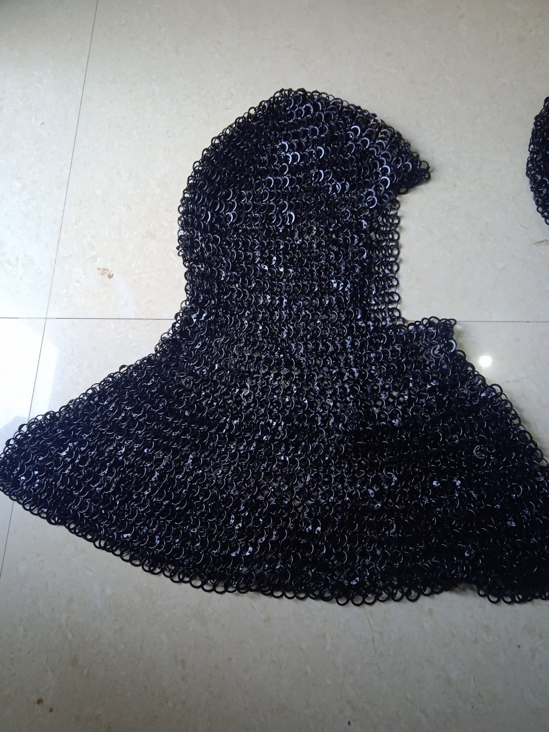 Medieval Viking Chainmail Hood – 9mm Riveted Coif for SCA Combat ...